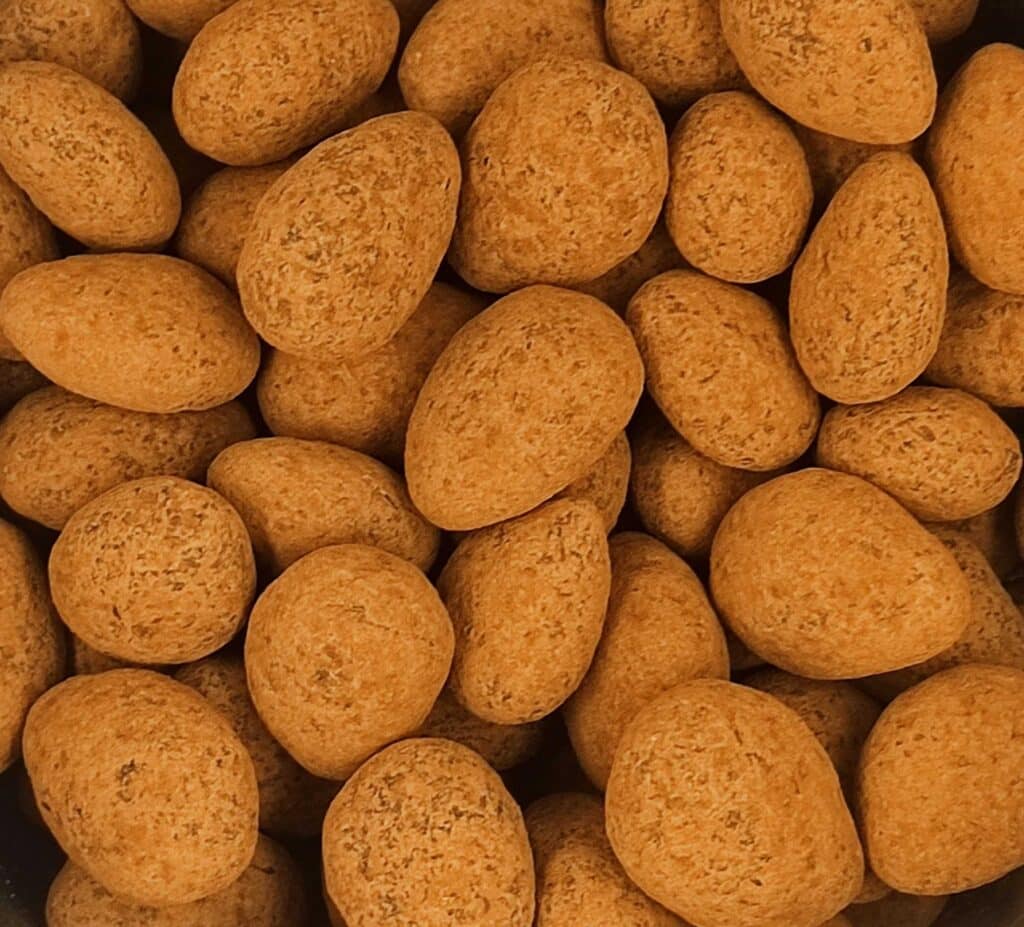 Cocoa milk chocolate almonds